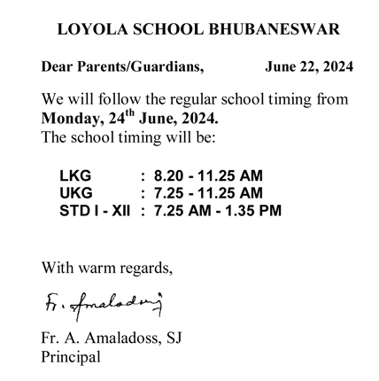 PG-letter_Regular-timing – Loyola School Bhubaneswar